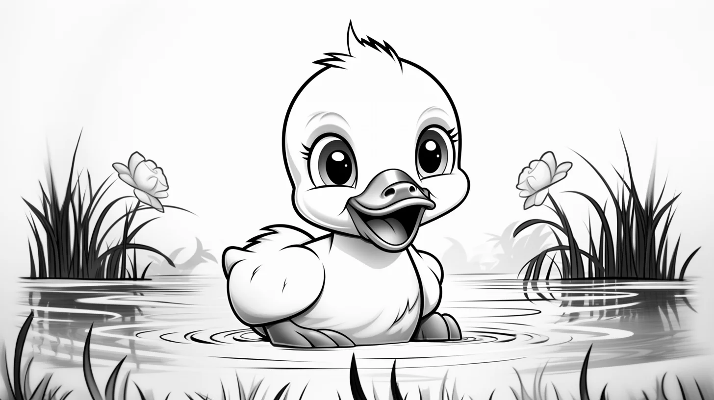 Free Printable Cute Duck Coloring for Kids | DO Coloring