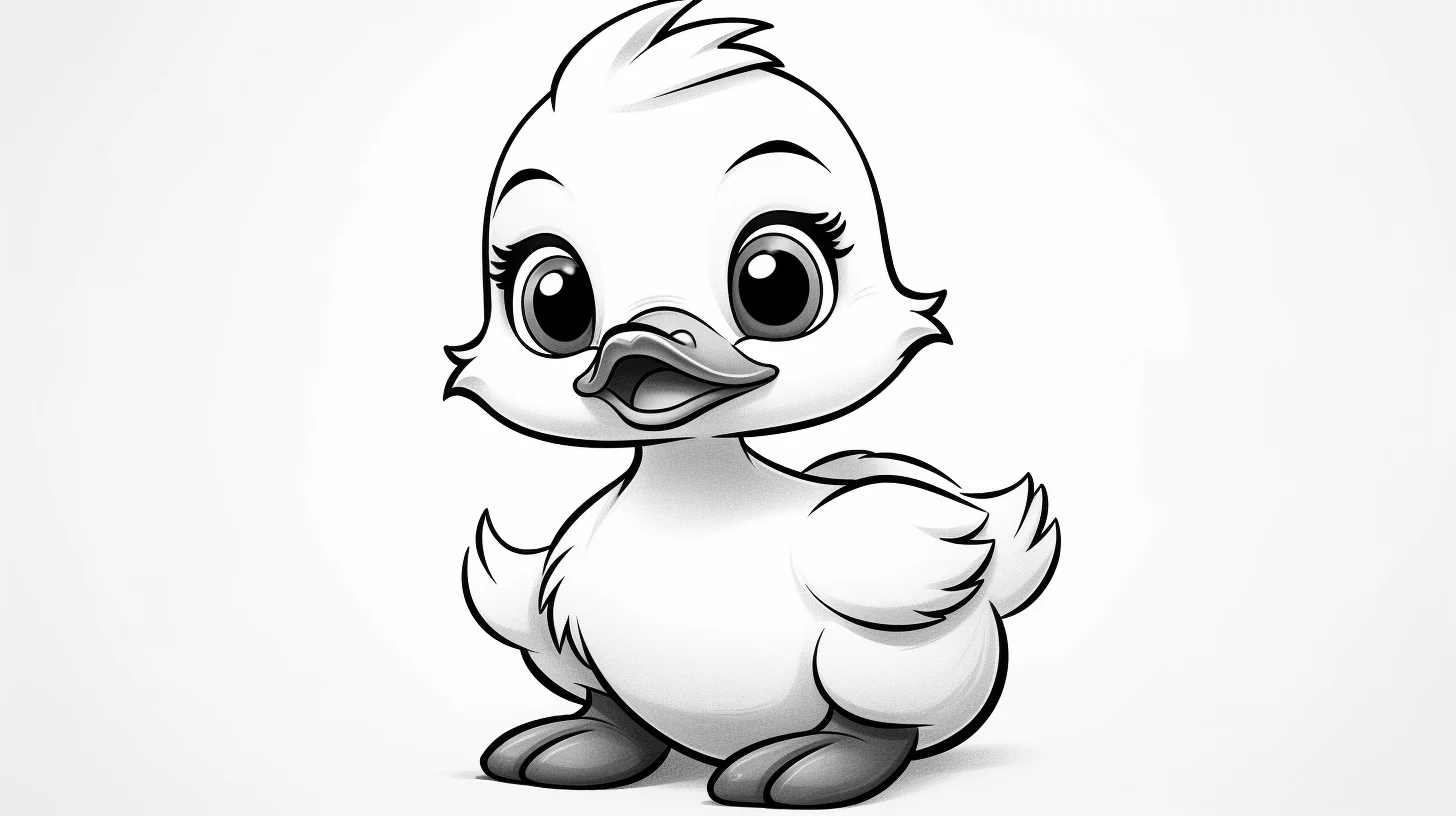 Free Printable Cute Duck Coloring for Kids | DO Coloring