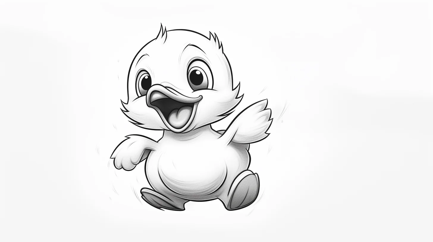 Free Printable Cute Duck Coloring for Kids | DO Coloring