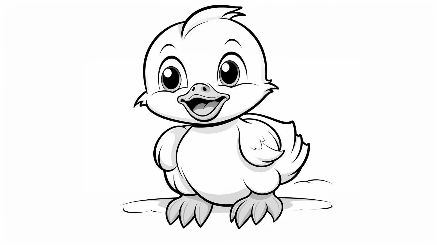 Free Printable Cute Duck Coloring for Kids | DO Coloring
