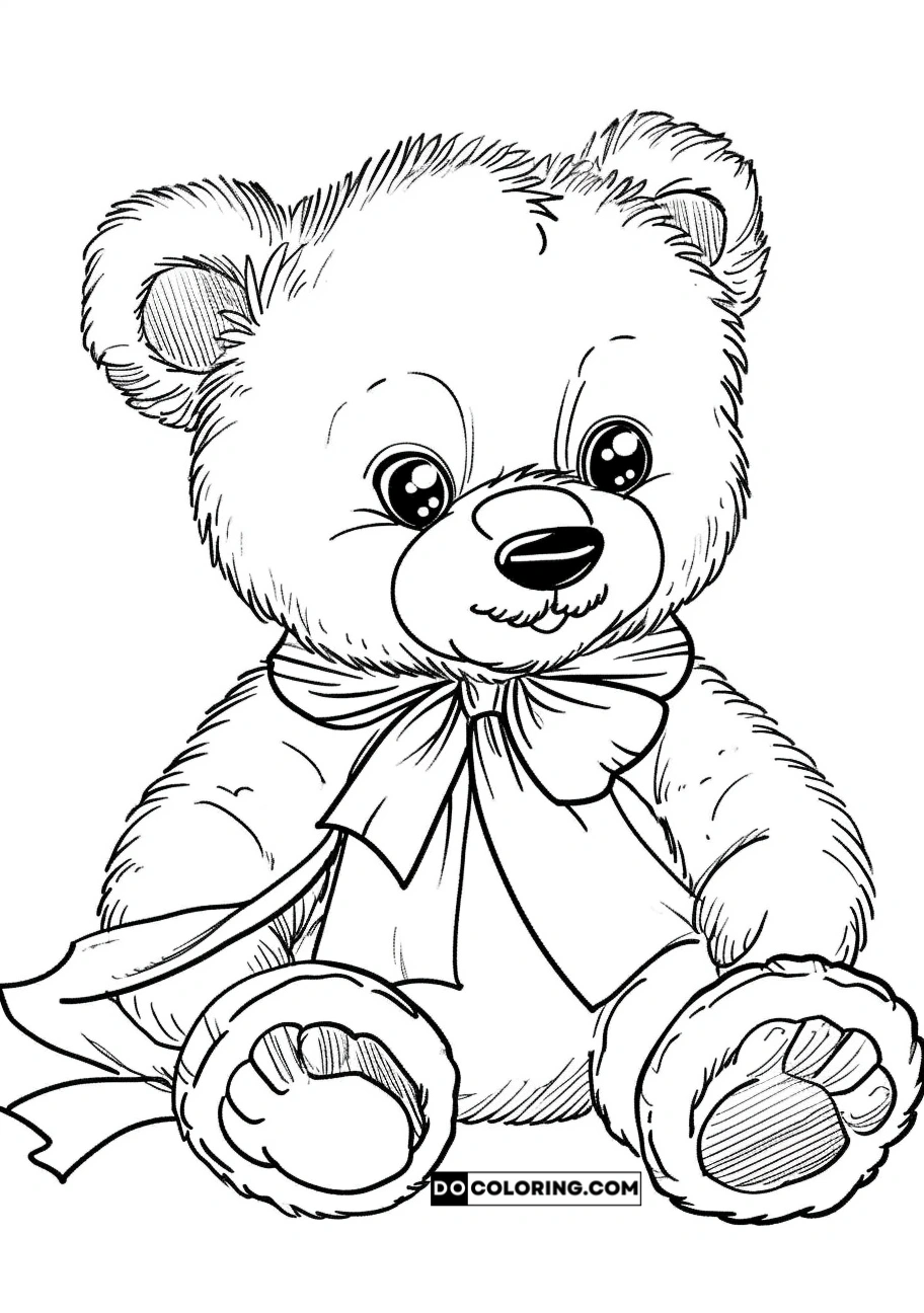Cute Teddy Bear Coloring Pages for Kids: Fun and Free Printable Sheets ...